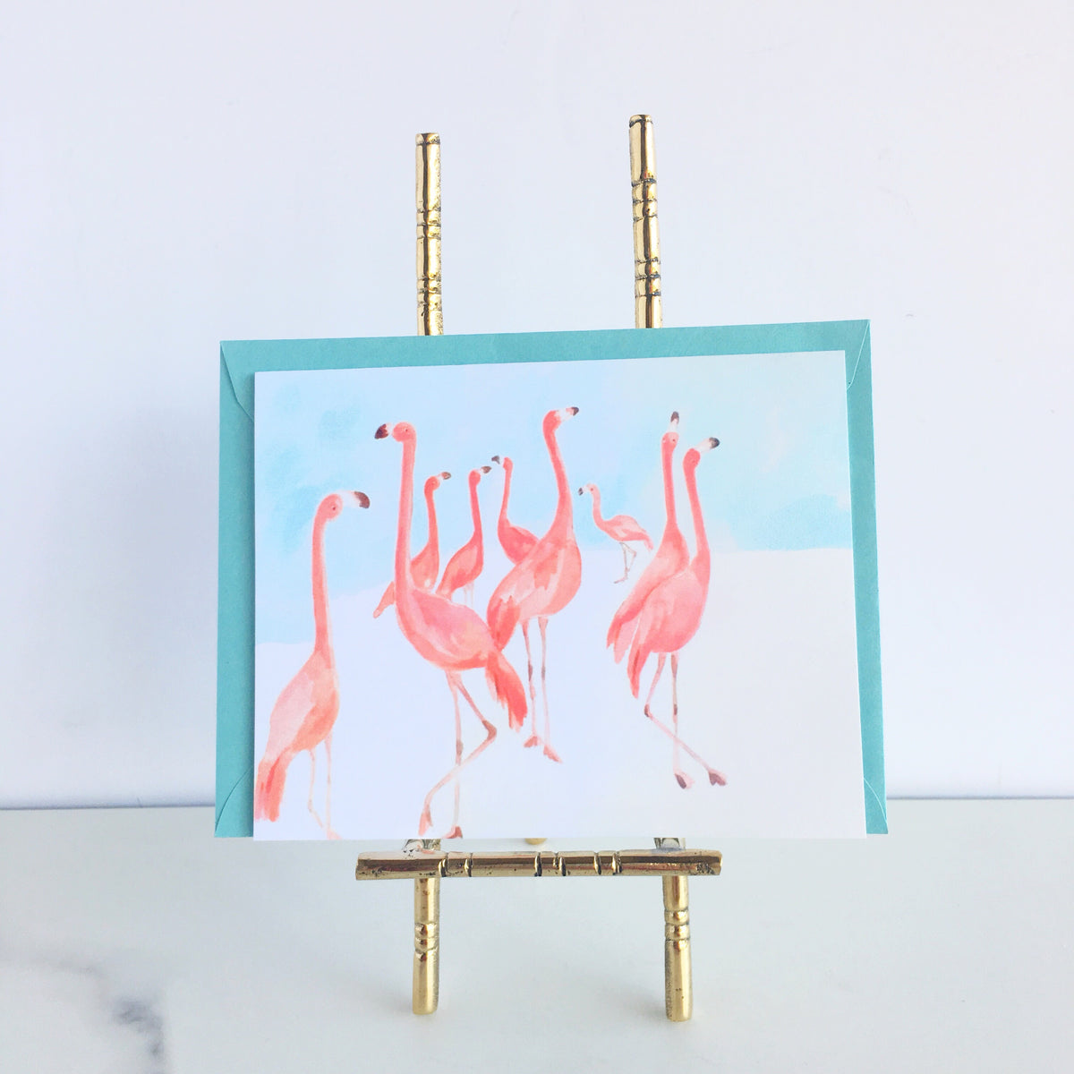 Waltzing Flamingos Note Cards – giddy paperie